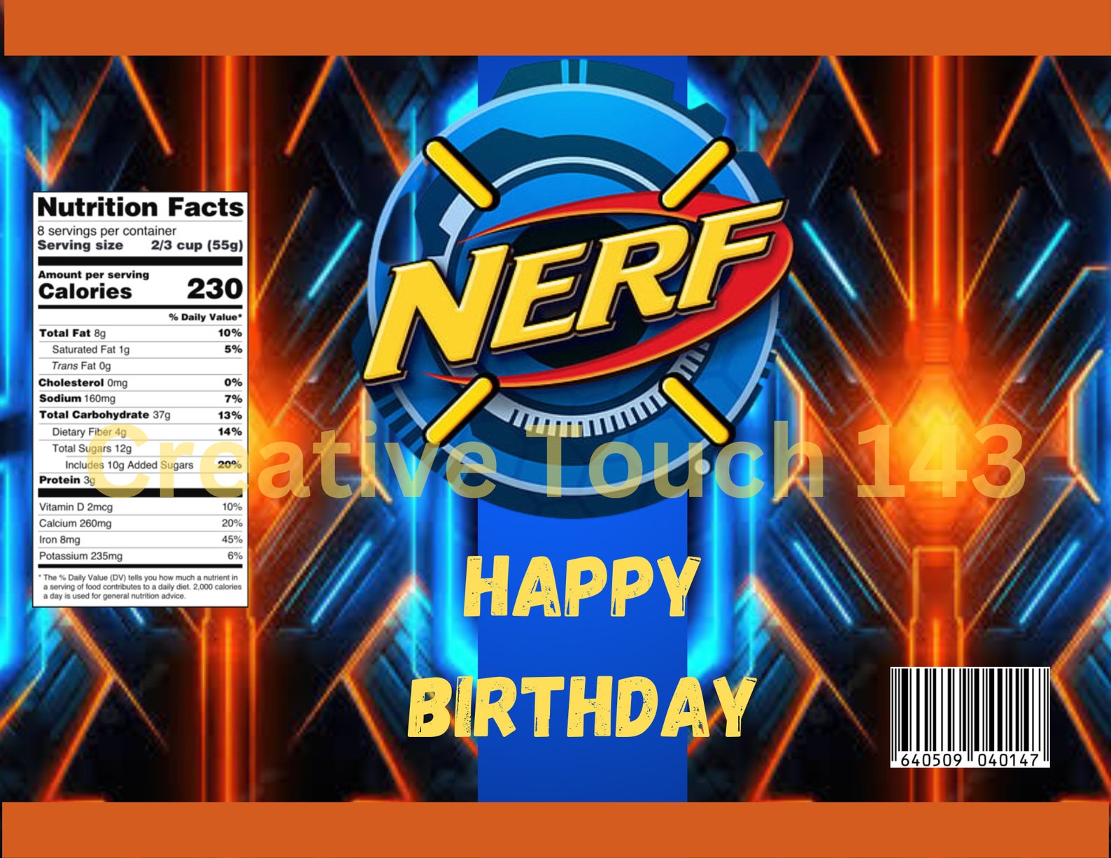 Nerf Chip Bag Design - Etsy
