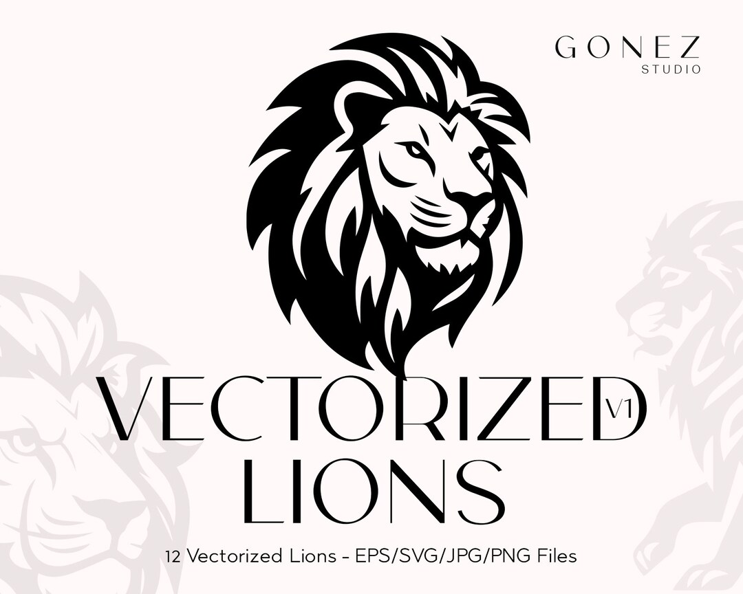 12 Lions Vectors Lion Svg Lion Svg File Lion Head Svg Lion Clipart Lion ...