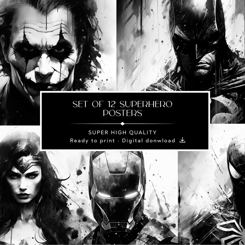 Superhero Poster - Etsy