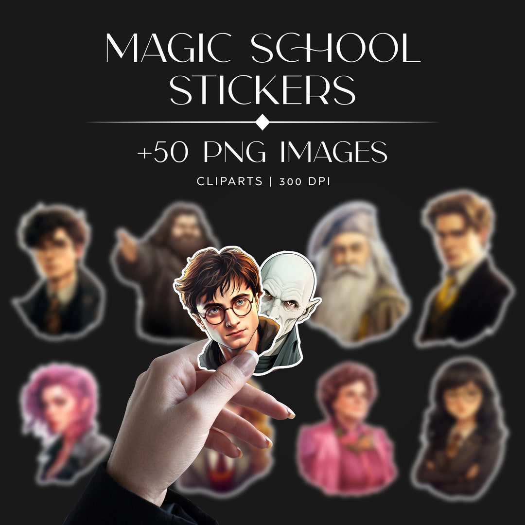 Magic School Stickers, Wizard Clipart, Back to School Clipart, Instant ...