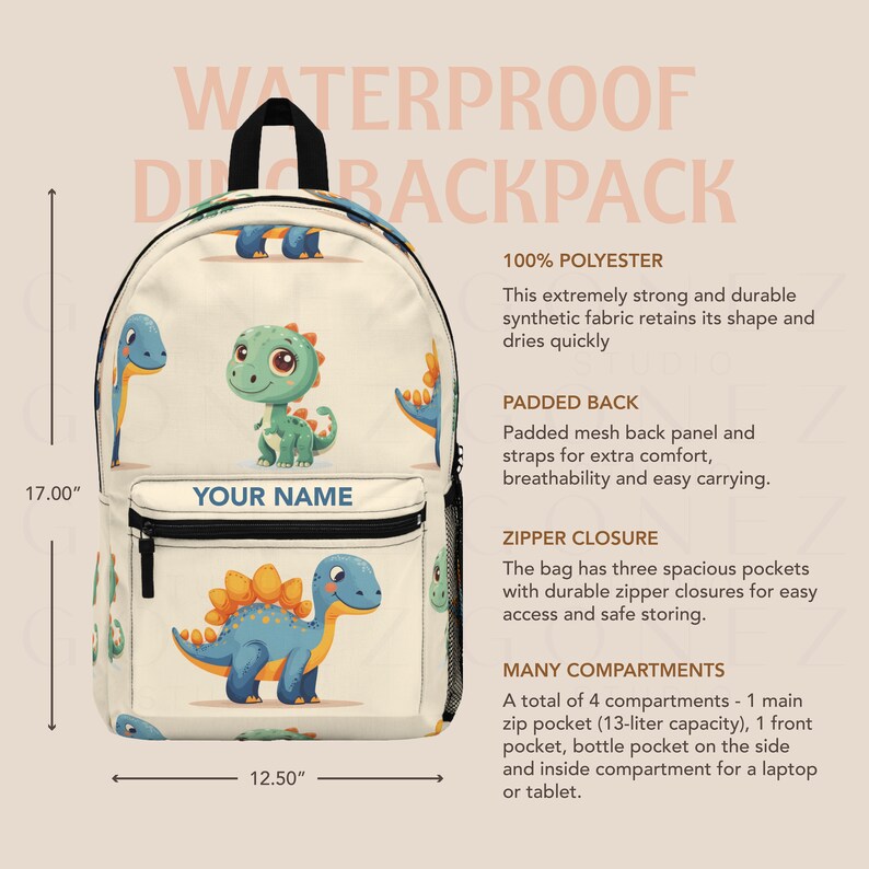 Personalized Kids Backpack With Name, Back to School Bag, Backpack Tag ...