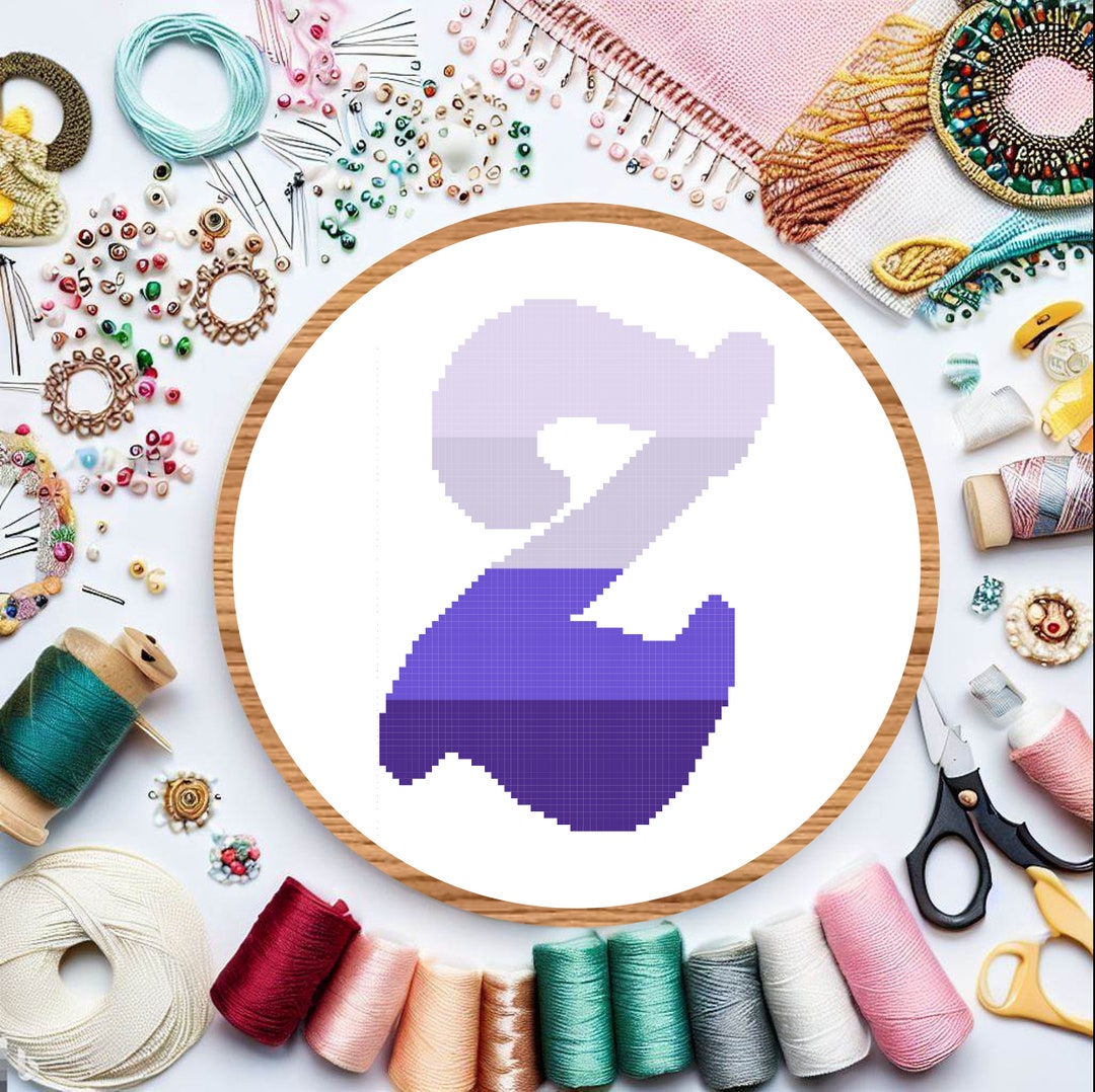 Letter Z Cross Stitch Pattern Alphabet Embroidery Pattern - Etsy