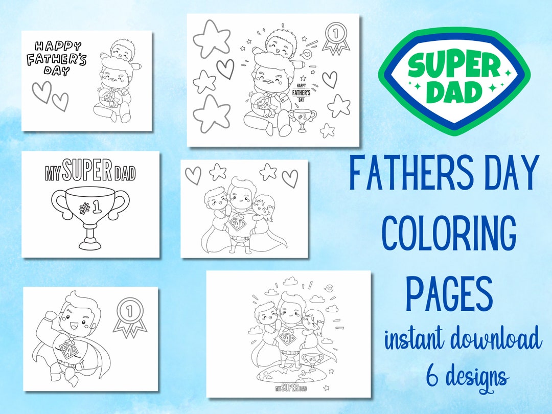 Father's Day Coloring Page | Father's Day Coloring Book for Kids ...