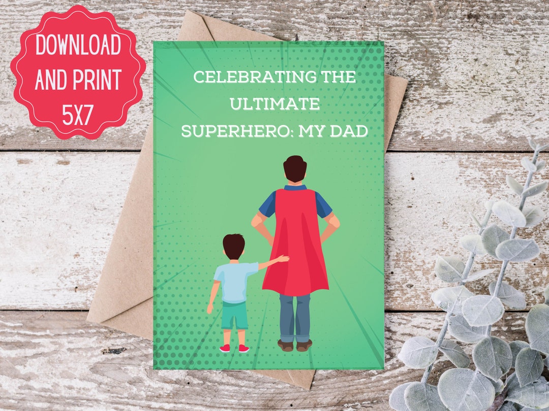 Printable Father's Day Card Father's Day Gift Digital Greeting Card ...