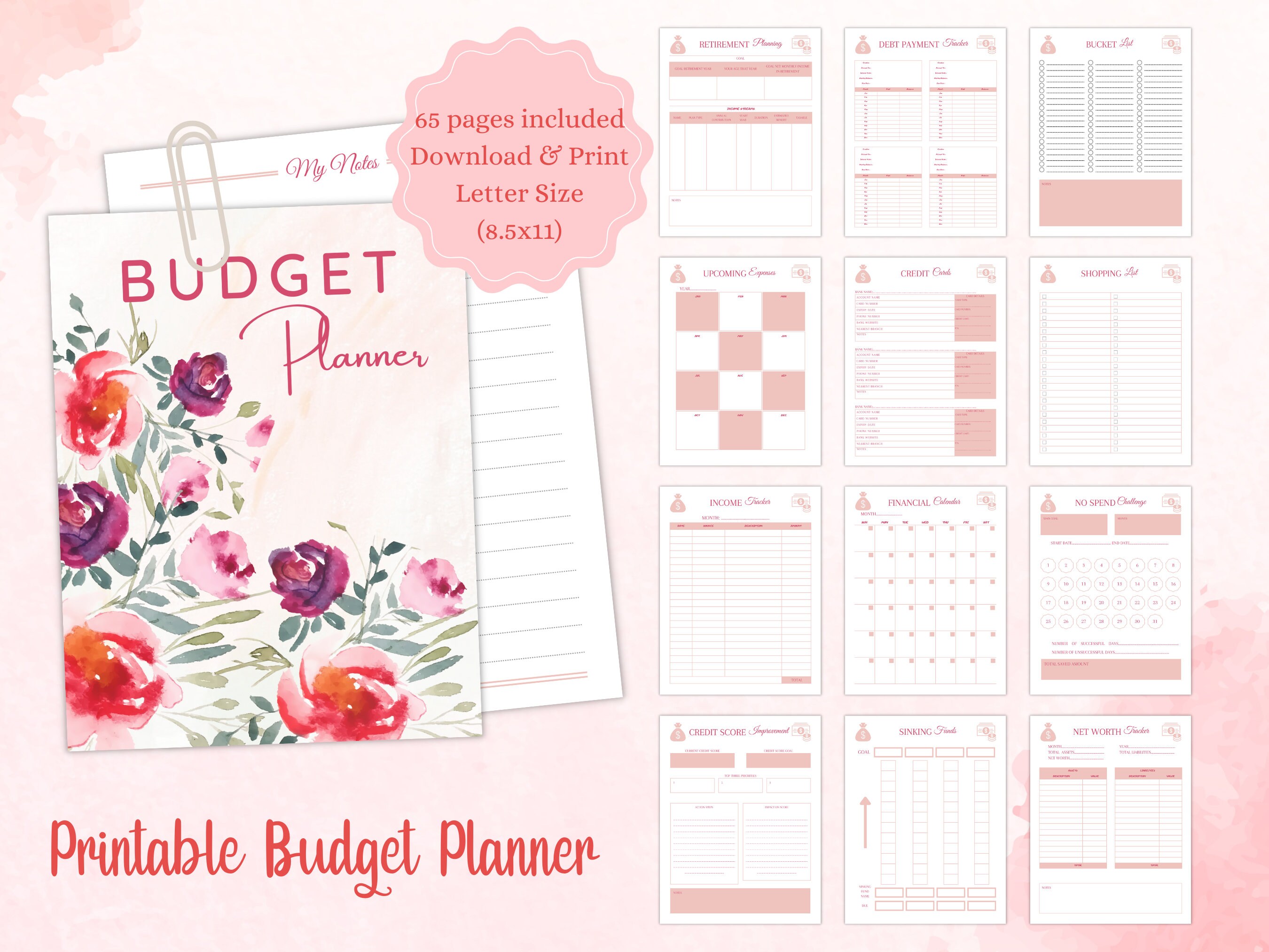 Budget Planner Printable Personal Budget 2023 Printable Planner Instant ...