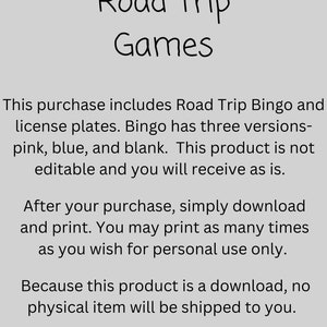 Kids Roadtrip Game Bundle: Bingo & License Plate Fun | Travel Games for ...