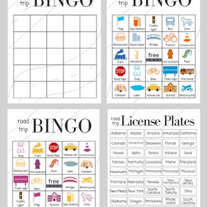 Kids Roadtrip Game Bundle: Bingo & License Plate Fun | Travel Games for ...