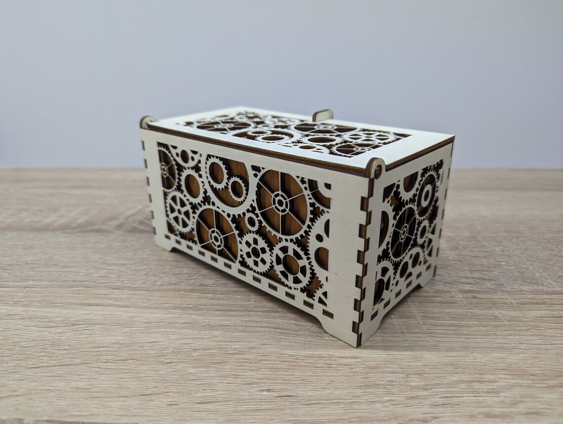 Box With Gears. Chest With Gears. - Etsy