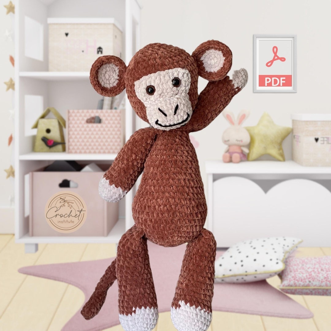 Crochet Pattern, Amigurumi Monkey, Crochet Animals, Easy Crochet Model ...
