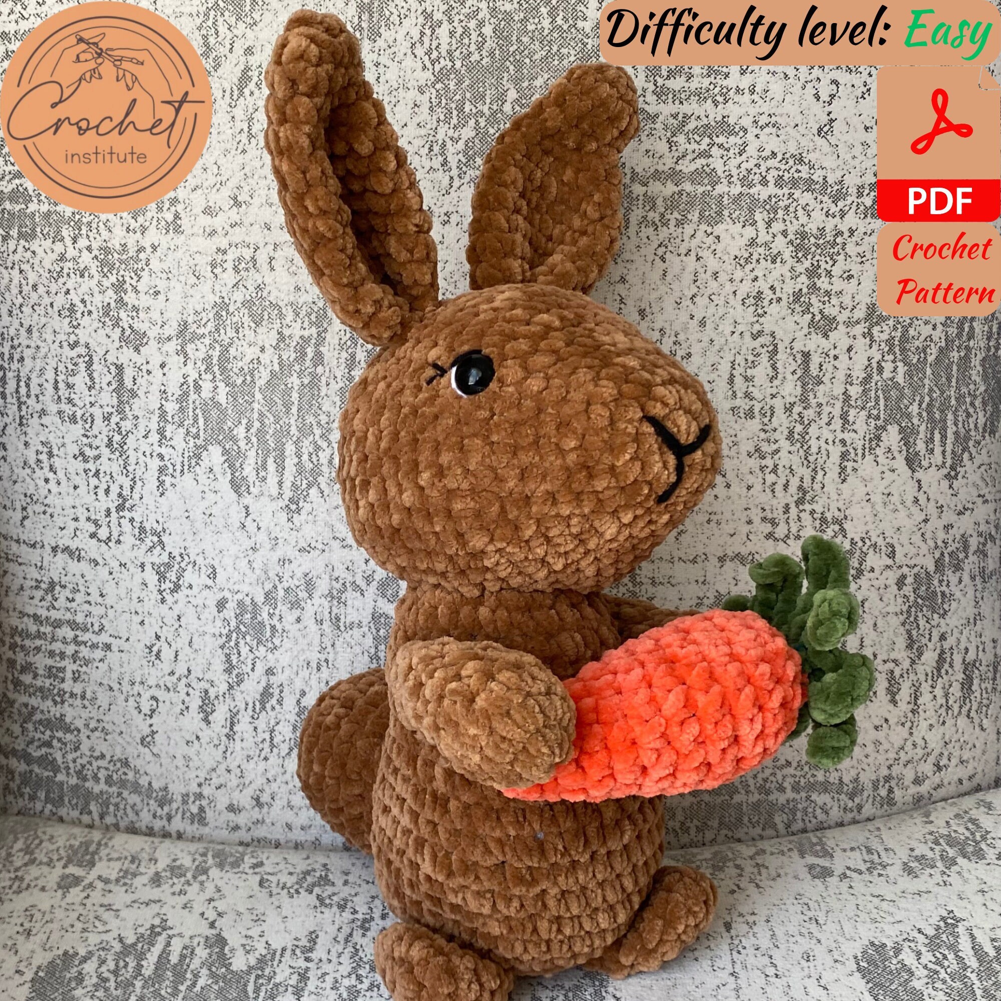 Amigurumi Rabbit Crochet Pattern Crochet Animal English PDF - Etsy