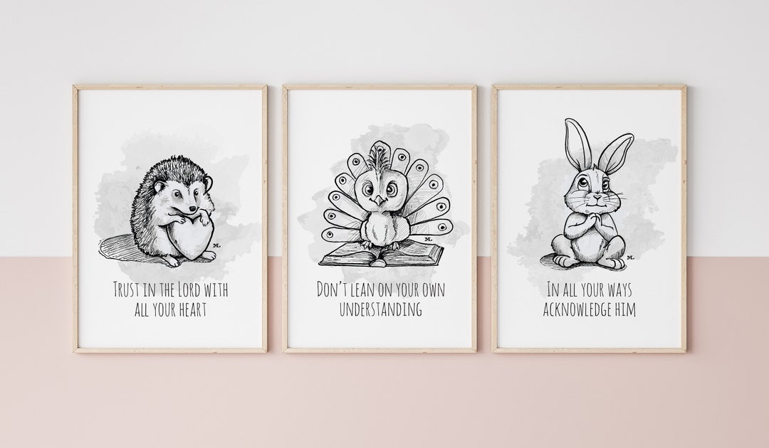 Watercolor Baby Animal Set 3, Nursery Art Decor, Digital Print ...