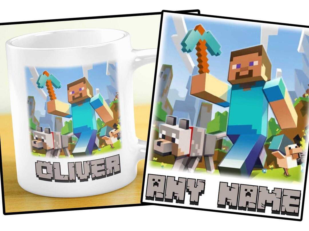 Personalised Minecraft Mug Perfect Birthday Gift for Gamers White 10oz ...