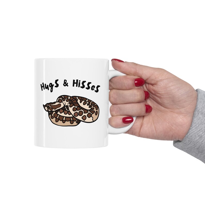 Snake Mug, Hugs & Hisses, Hognose Snake, Reptile Lovers, Snake Lovers ...