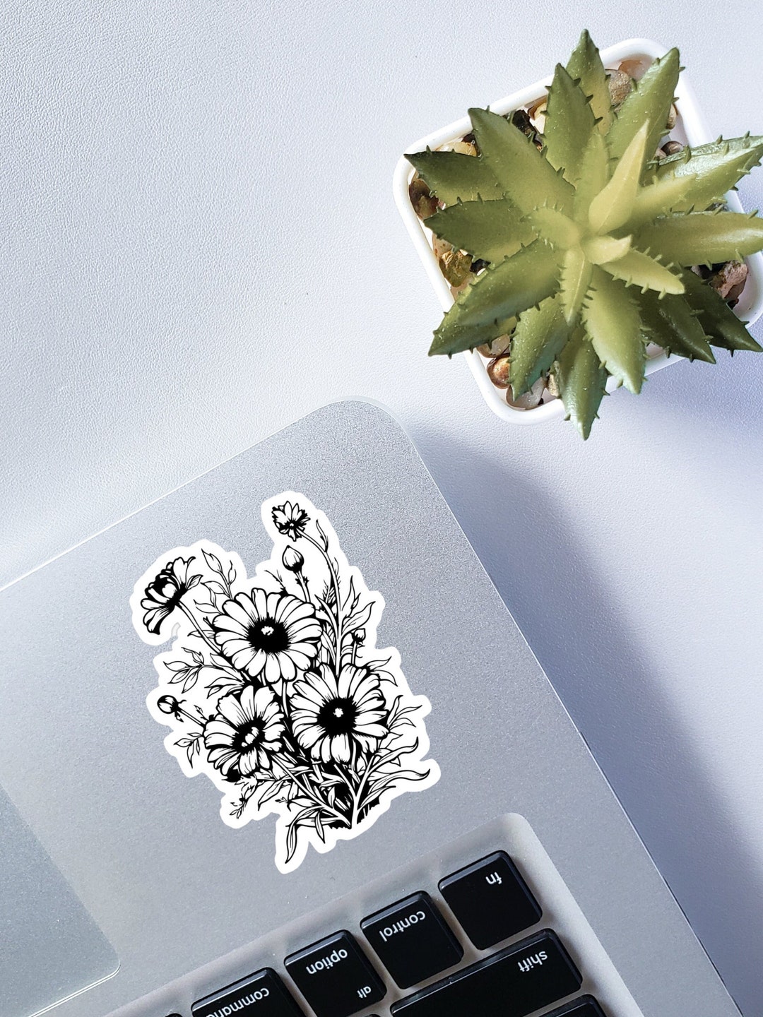 Wildflowers Vinyl Decal, Flower Vinyl Decal, Floral Decal, Car Laptop ...