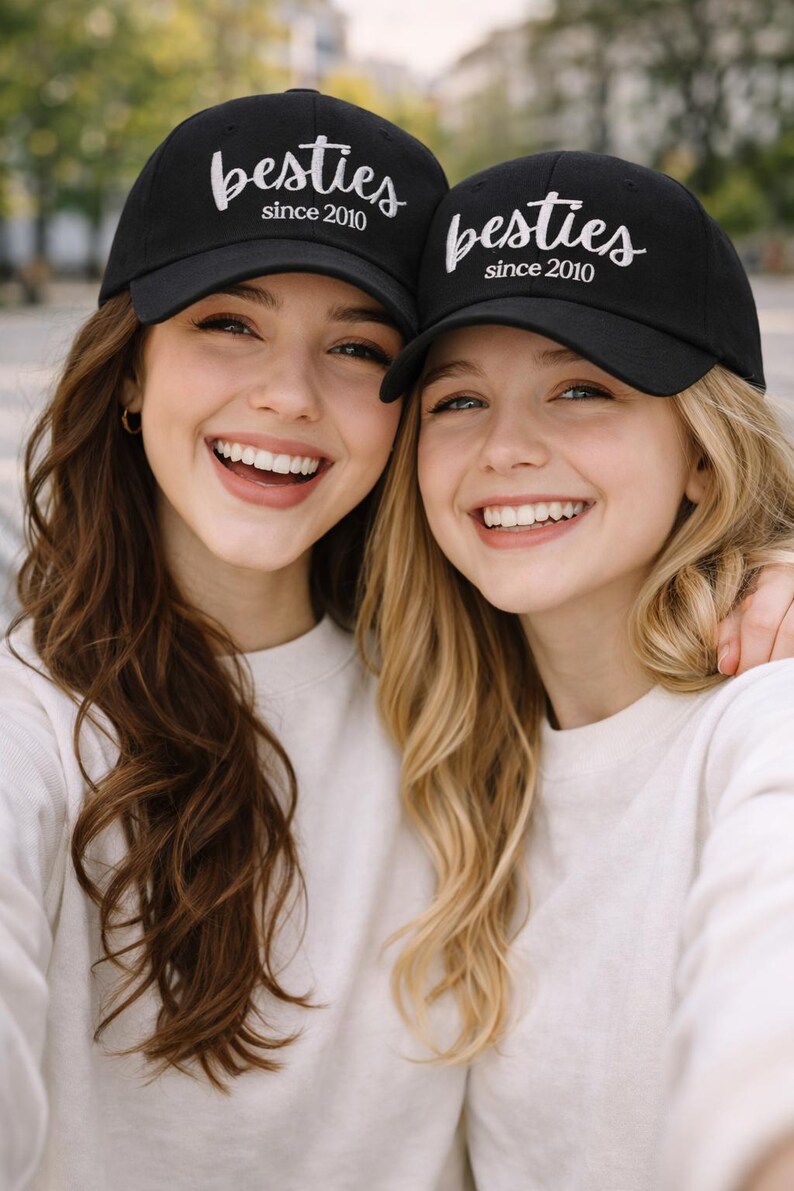 Custom Baseball Hat, Best Friend Cap, Custom Year Best Friends Hat ...