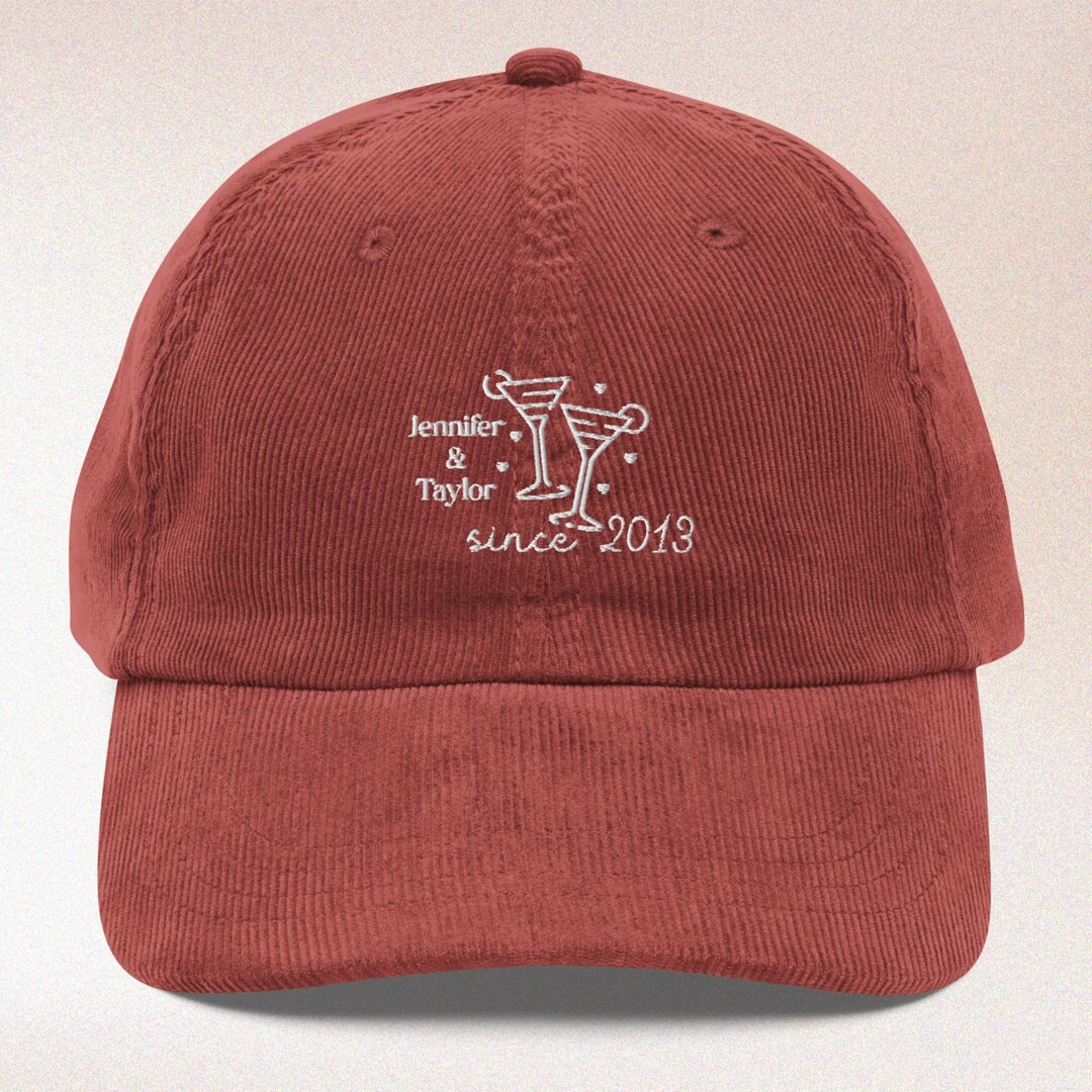 Custom Corduroy Hat, Best Friend Cap, Custom Year Best Friends Hat ...