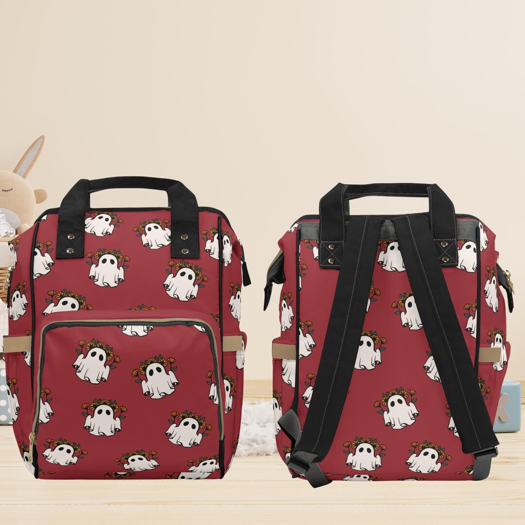 Cute Ghost Diaper Backpack, Spooky Halloween Mom Bag, Haunted Baby Gear ...