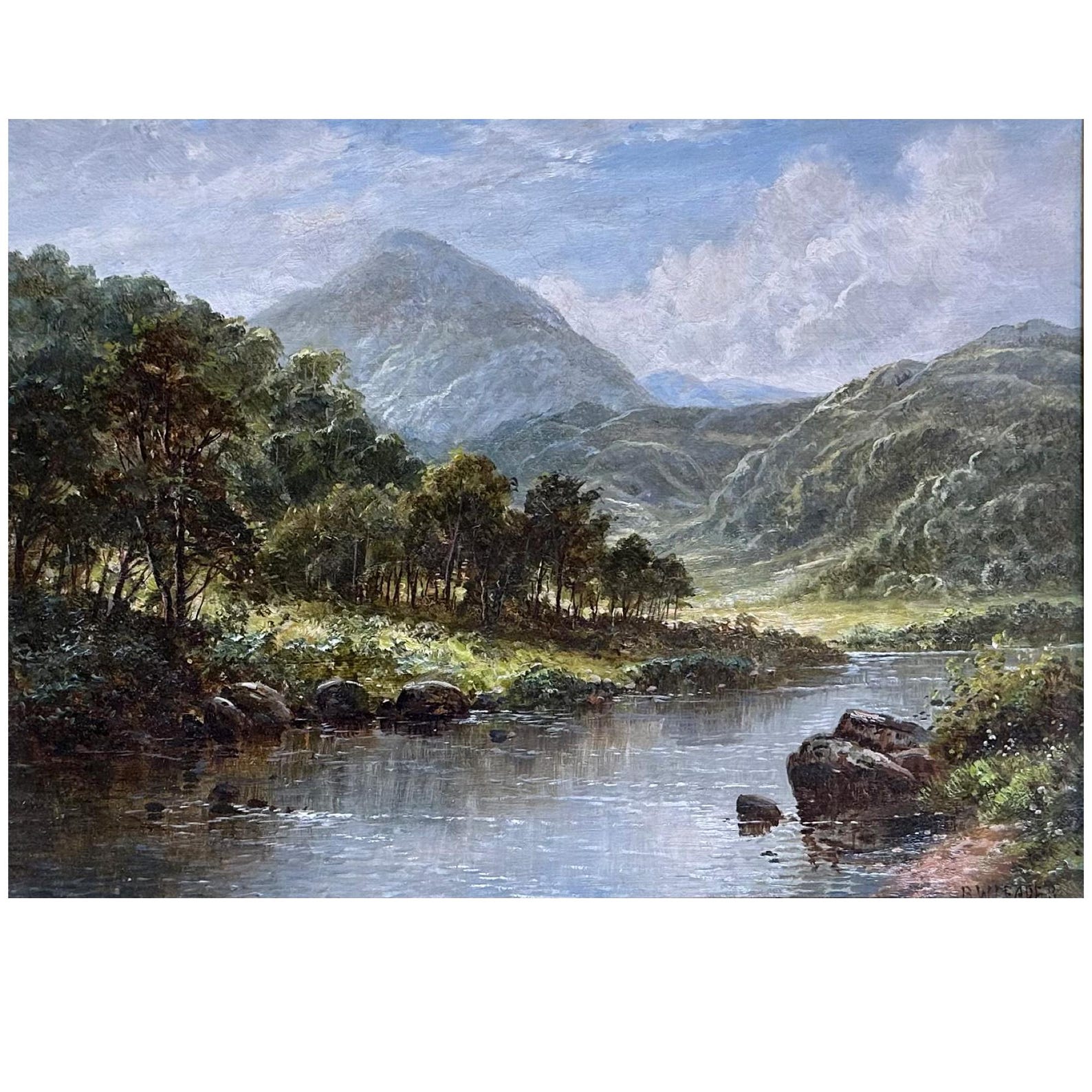 19th Century Benjamin William Leader Ra (1831-1923) on the Way to Conwy ...