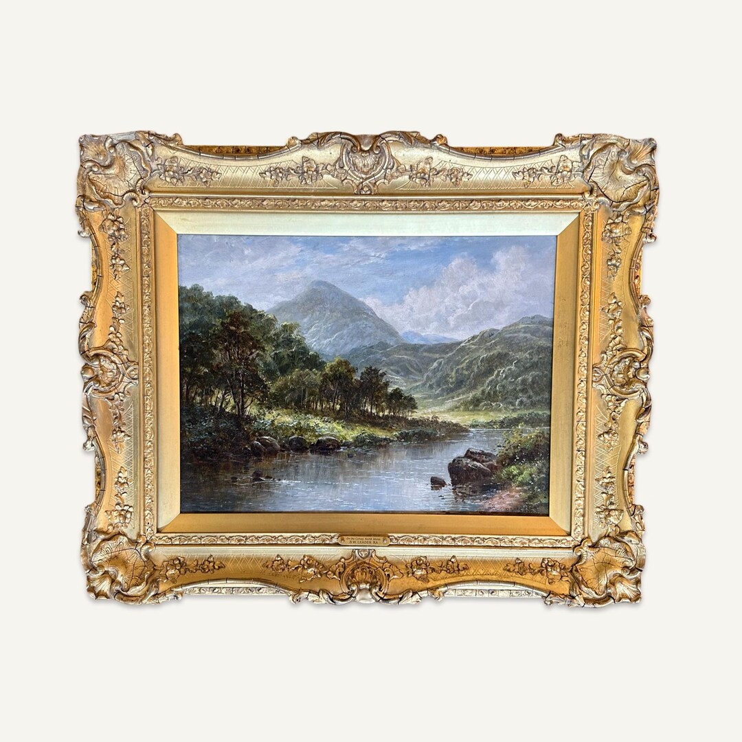 19th Century Benjamin William Leader Ra (1831-1923) on the Way to Conwy ...