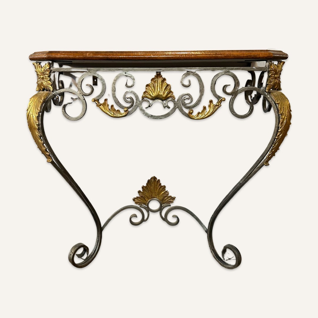 1940s Heavy Wrought Iron Scrollwork Pier Table - Etsy