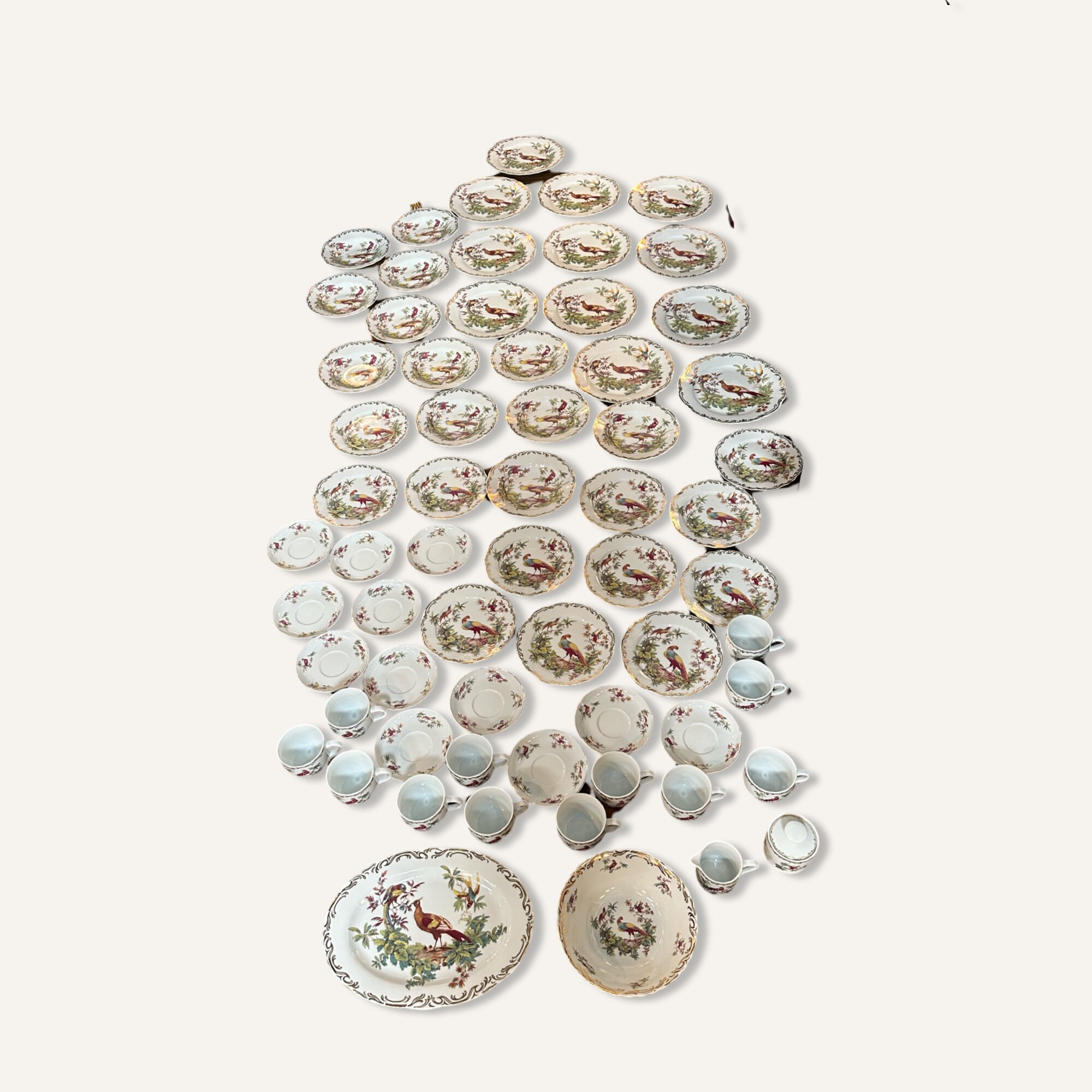 1960s Rutherford Birds China Set- 64 Pieces - Etsy