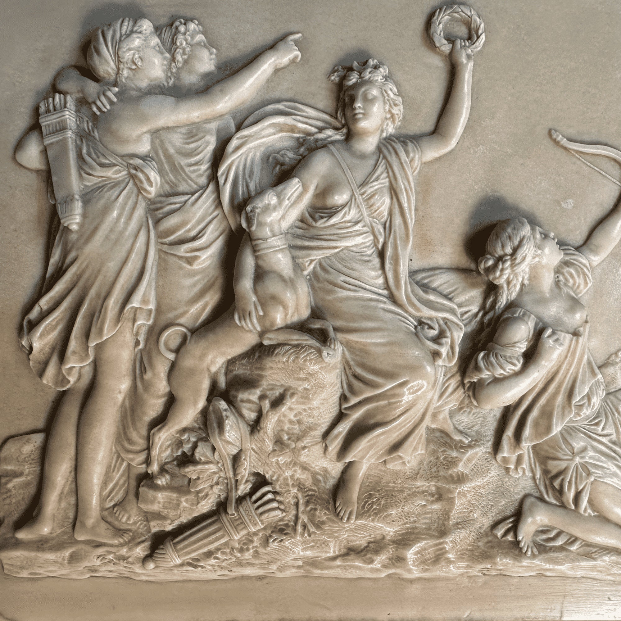 Bas Relief of Diana and Her Nymphs by Ferdinand Barbedienne, Paris ...