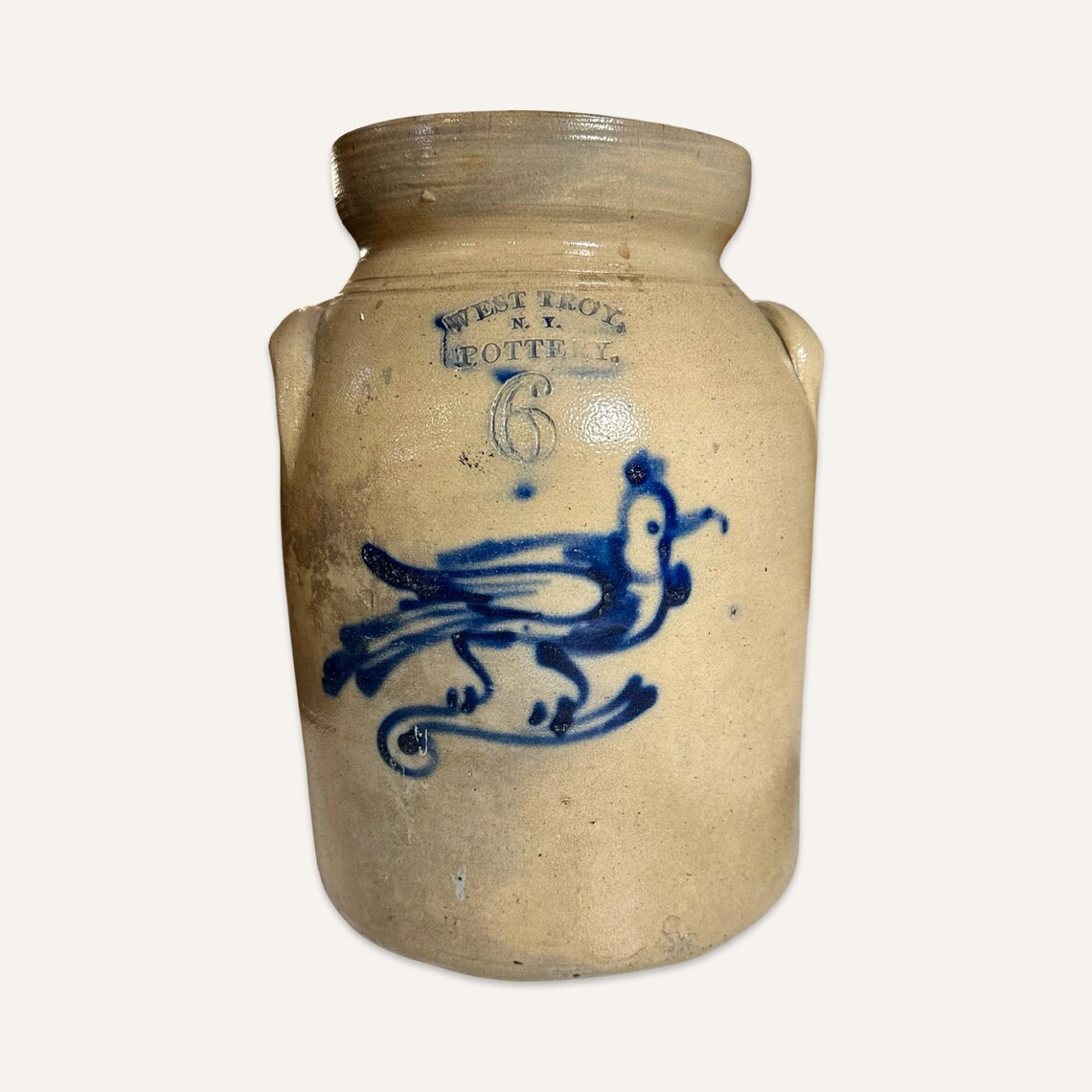 19th Century West Troy New York Pottery Stoneware Jar - Etsy