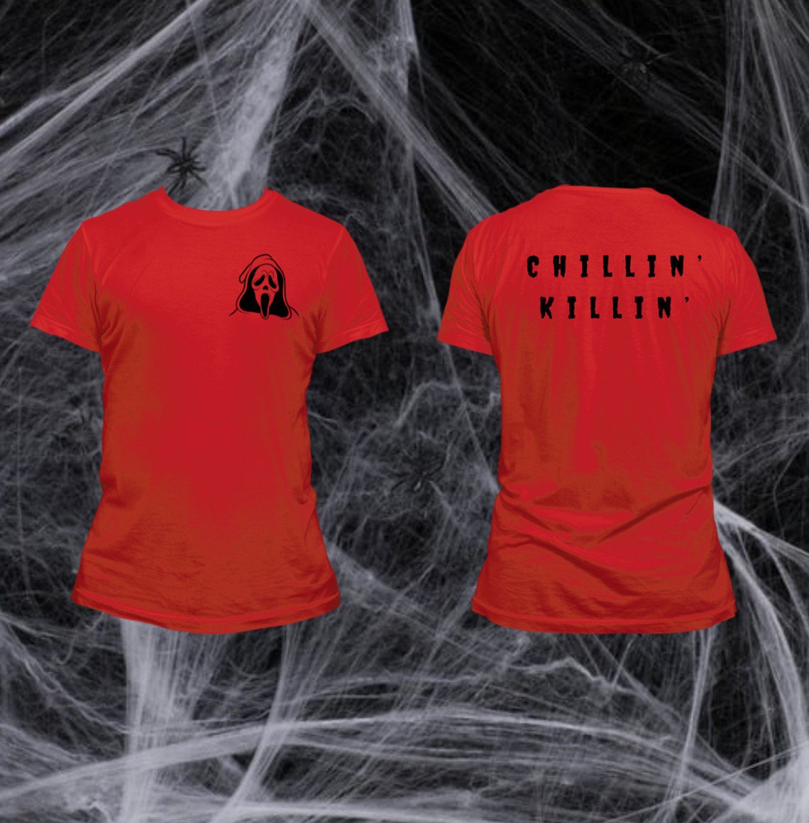 Ghost Face Chillin Killin Shirt Halloween Shirt Spooky Shirt Horror ...