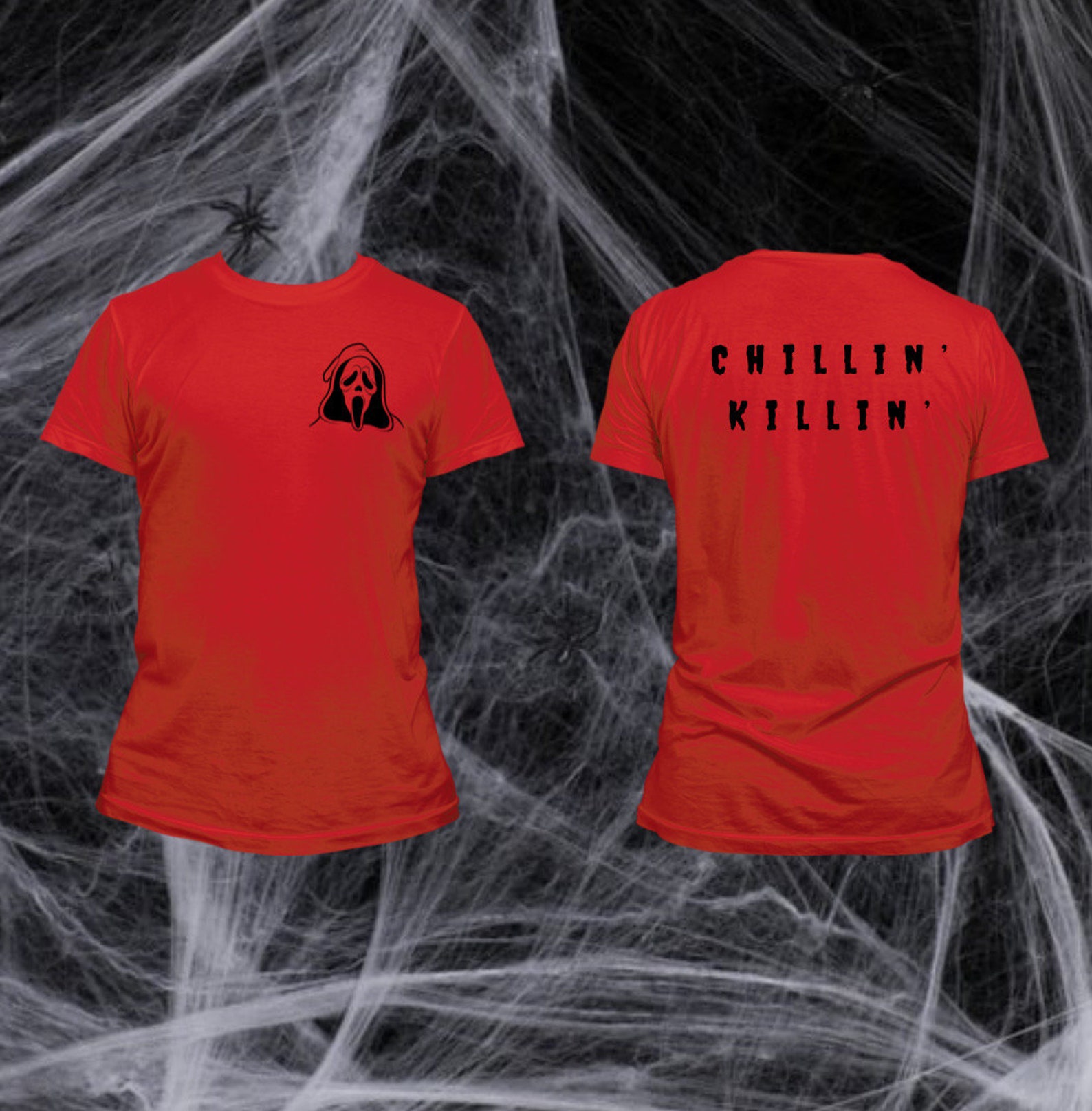 Ghost Face Chillin Killin Shirt Halloween Shirt Spooky Shirt Horror ...