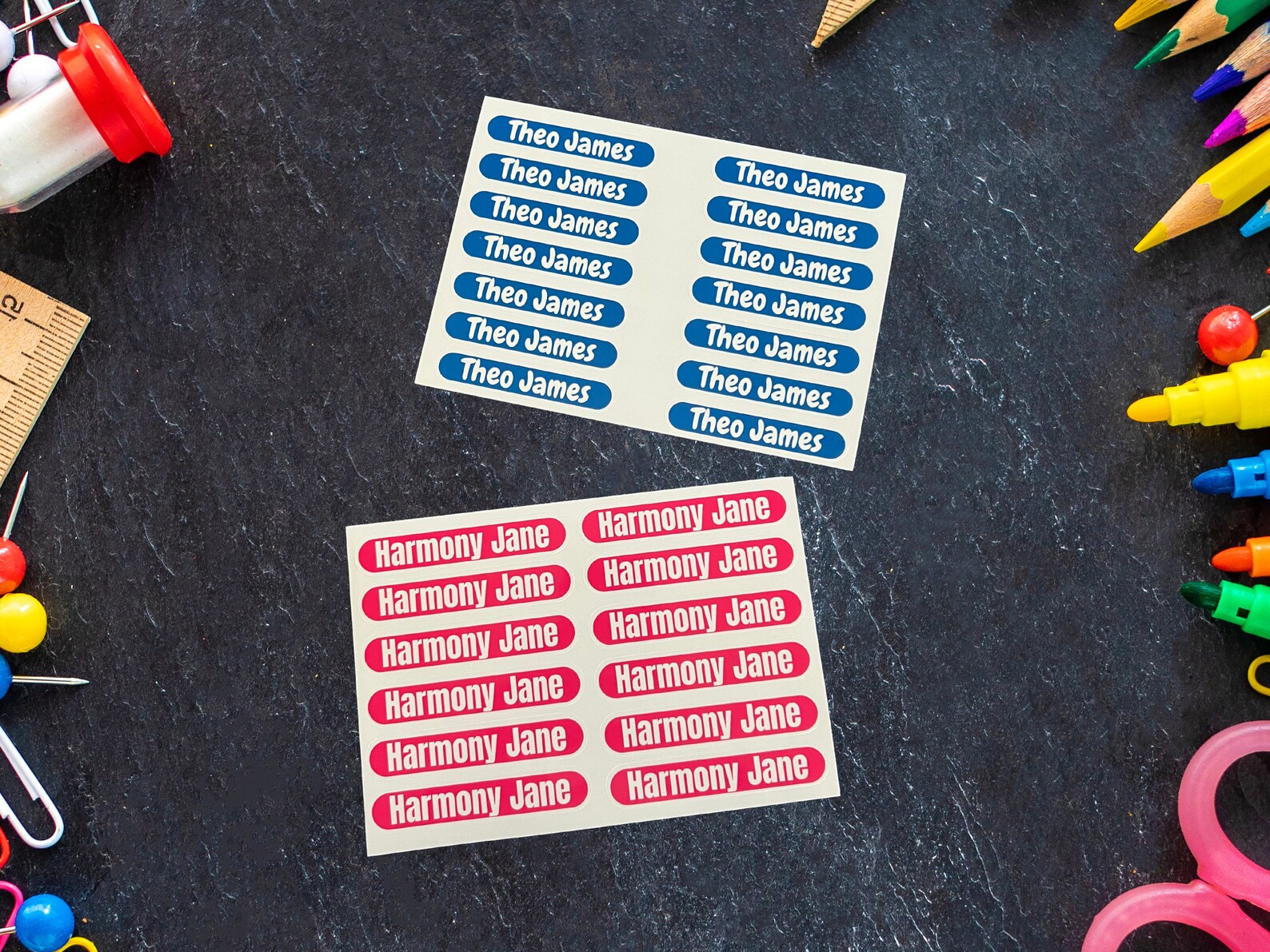 Custom Name Sticker Labels | Personalized Sticker Name Labels | Name ...