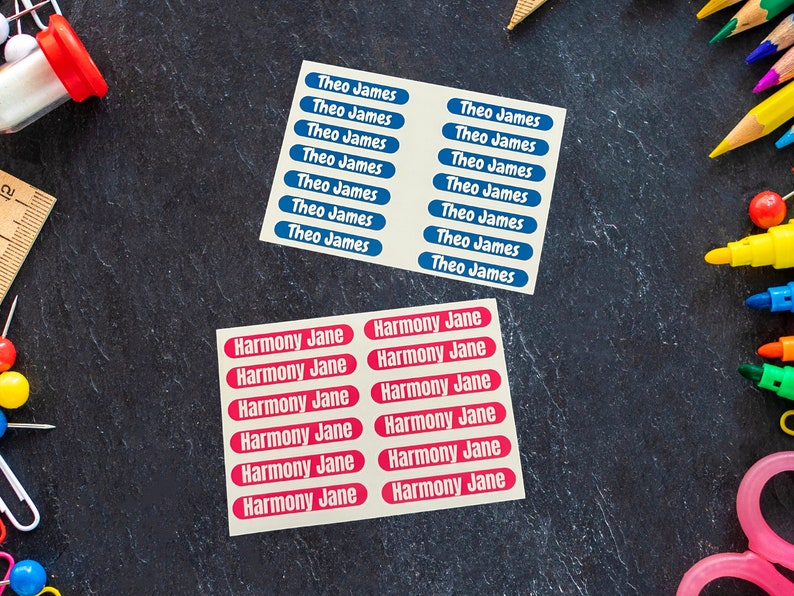Custom Name Sticker Labels | Personalized Sticker Name Labels | Name ...