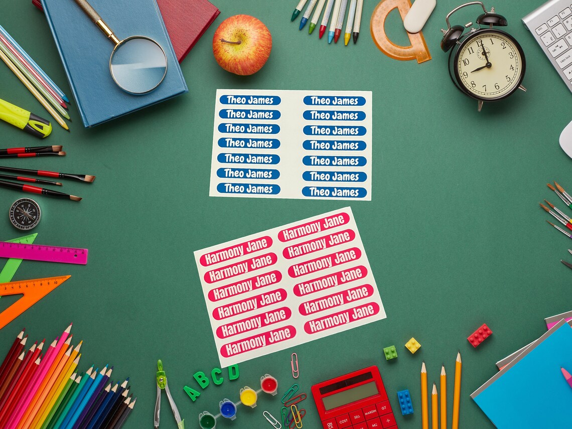 Custom Name Sticker Labels Personalized Sticker Name Labels Name ...