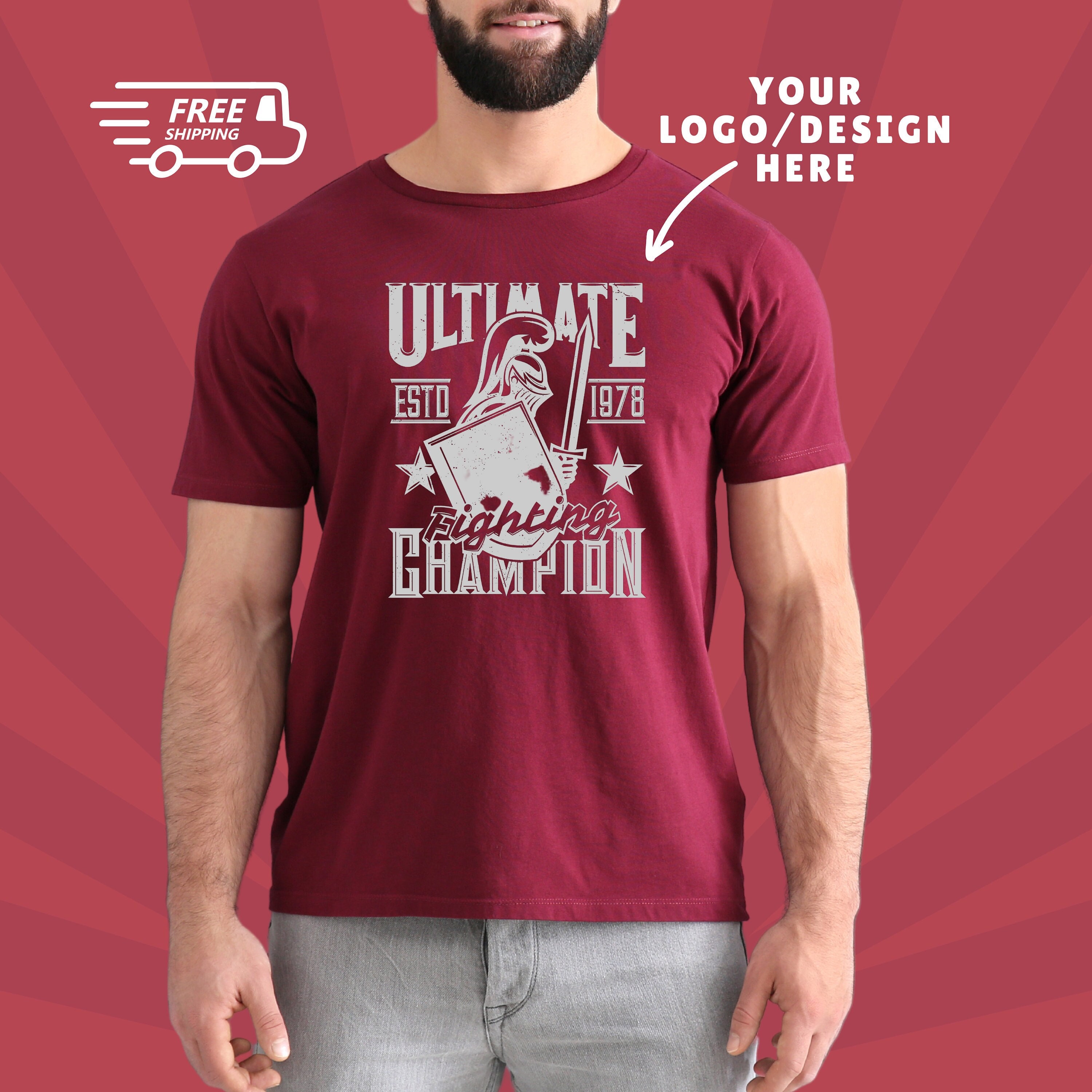 Custom Bulk Apparel Screen Printed Shirts Company Logo Business Logo ...