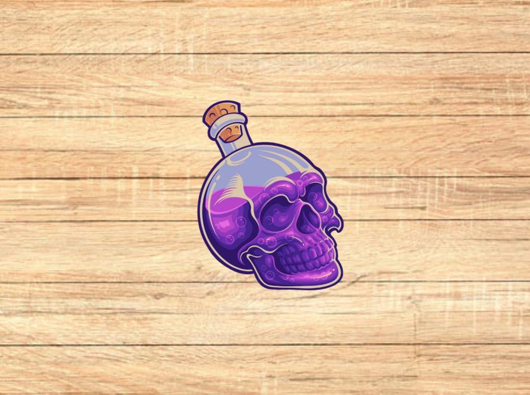 Skull Potion Sticker Book Stickers Kindle Stickers Witchy Stickers ...