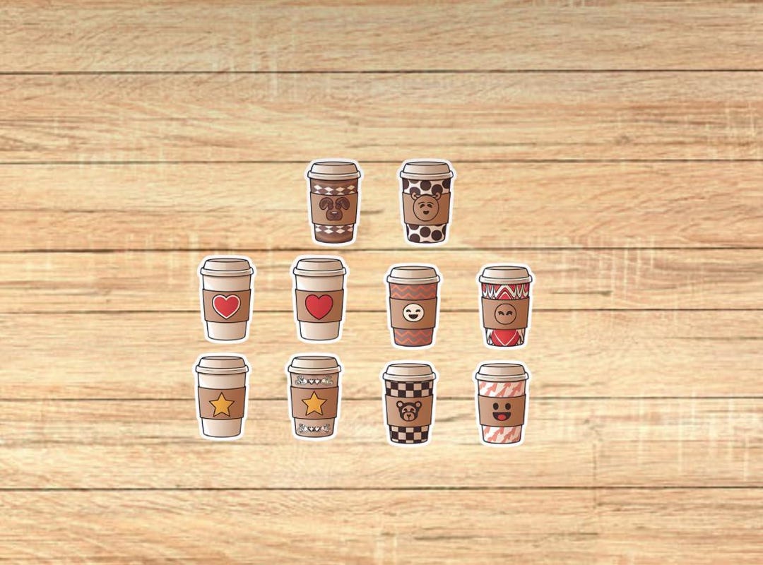 Cute Mini Coffee Sticker Set Book Stickers Kindle Stickers Coffee ...