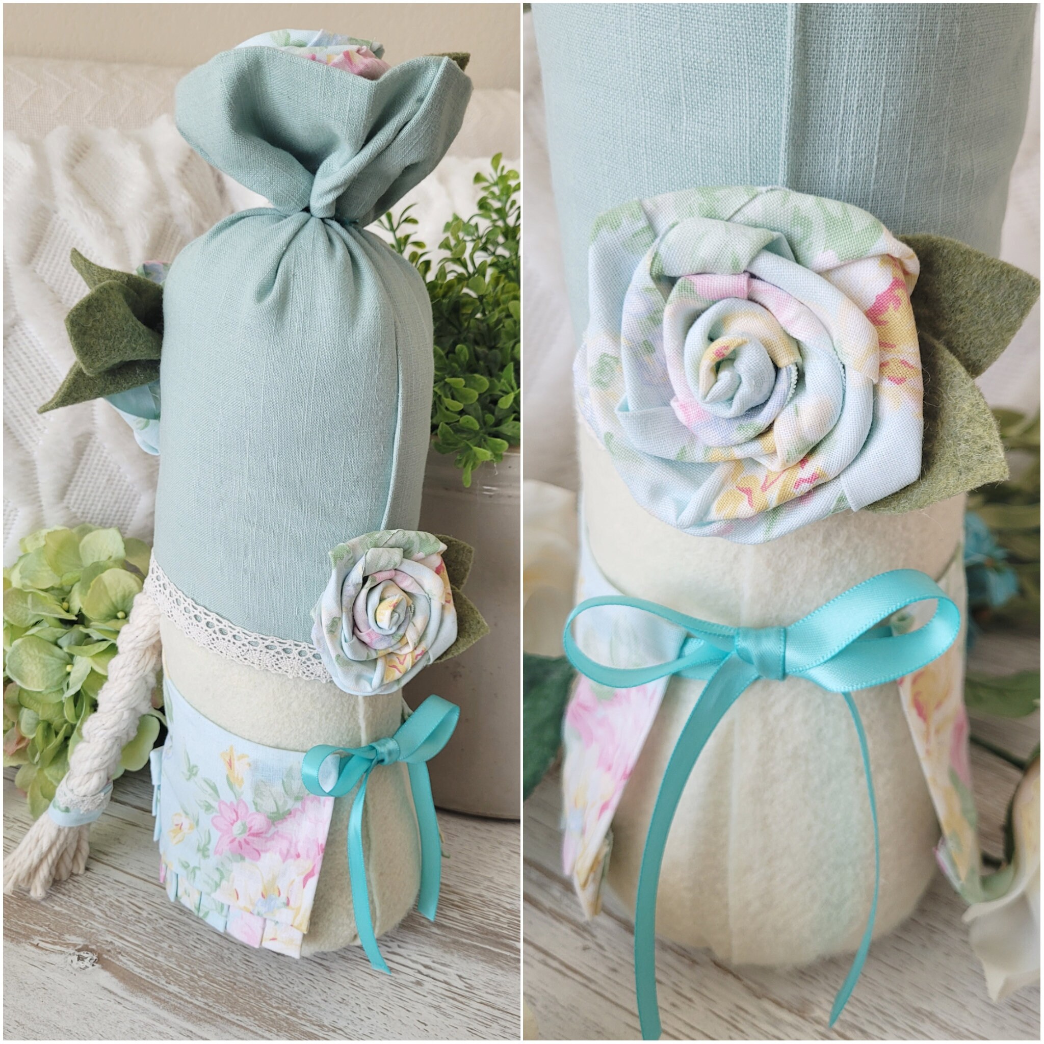 Gnome With Braids, Girl Gnome, Spring Flower Gnome, Summer Farmhouse ...