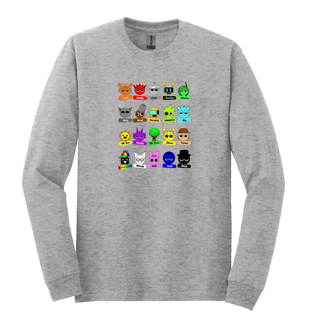 Sprunki Incredibox Characters Children Kids T Shirt Top Long Sleeve ...