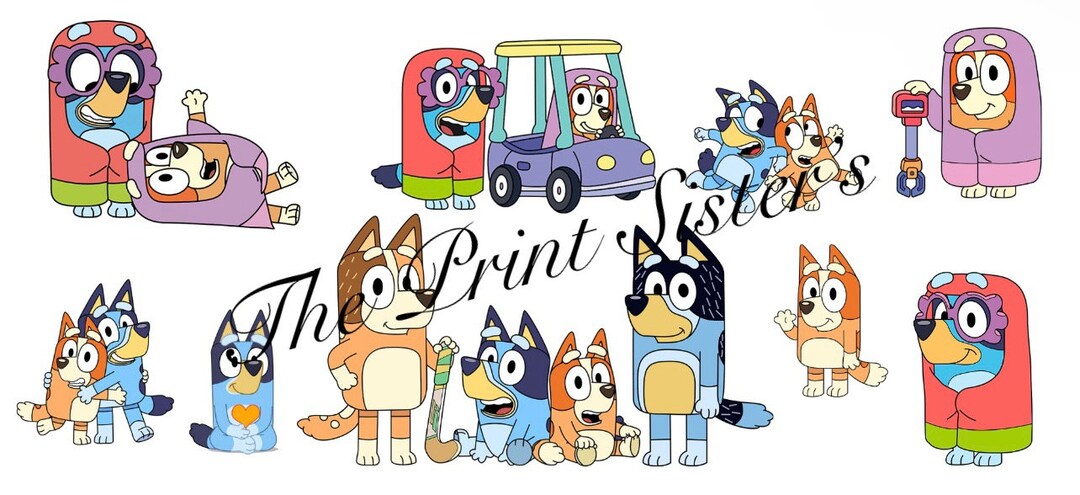 Bluey Glass Can Digital File Bundle - Etsy