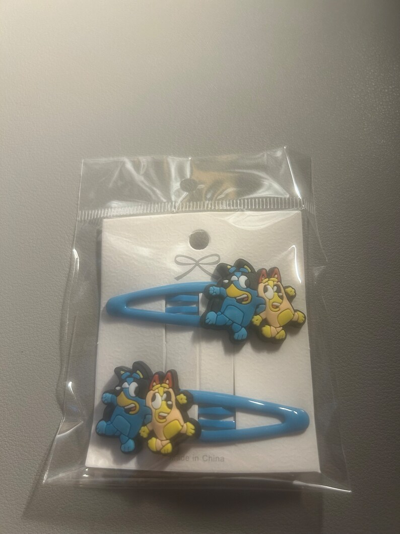 Bluey Inspired Dog Grannies Green Man Swiftie Blue Alien Hair Clips Set ...