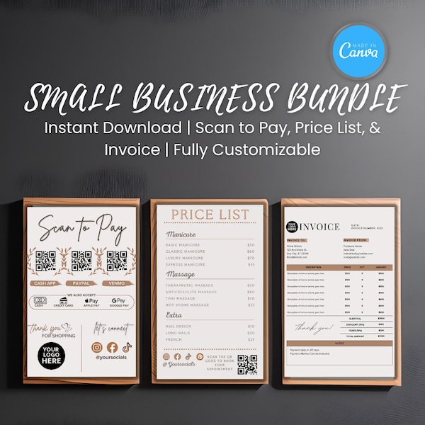 Qr Code Receipt Template - Etsy