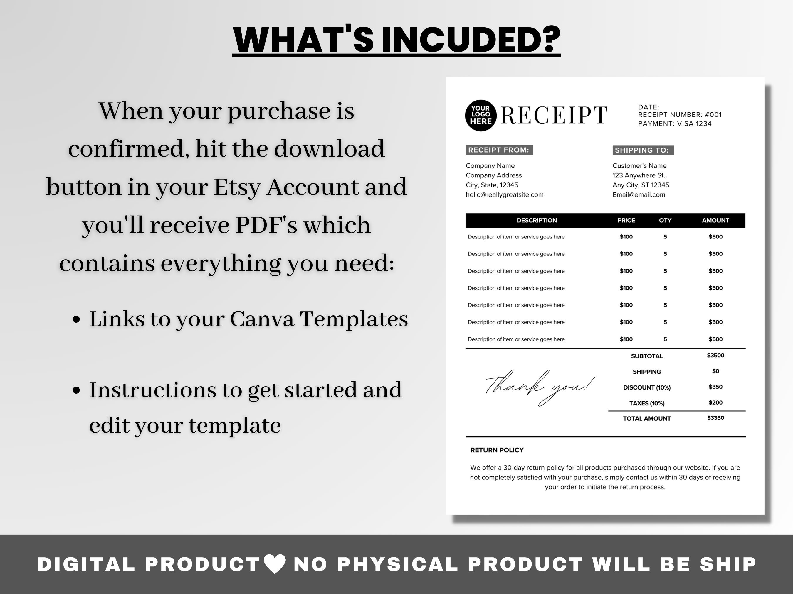 Free Editable Receipt Template Word - Printable Forms Free Online