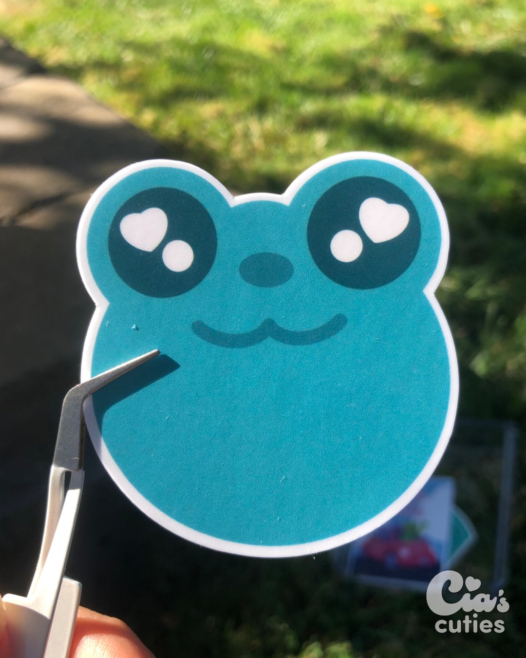 Cute Frog Logo Sticker Frog Sticker Water Resistant - Etsy