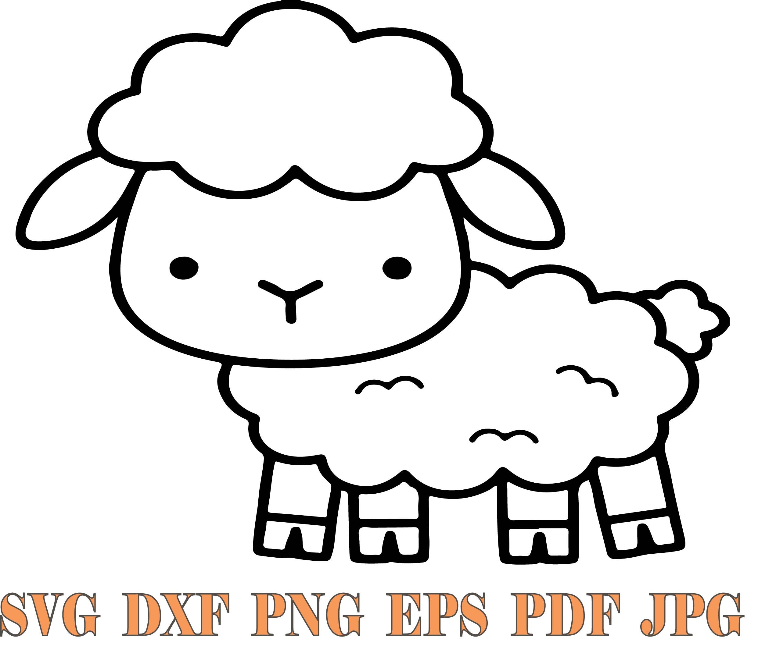 Sheep Svg,farm Animal Svg,cute Baby Sheep Svg - Etsy