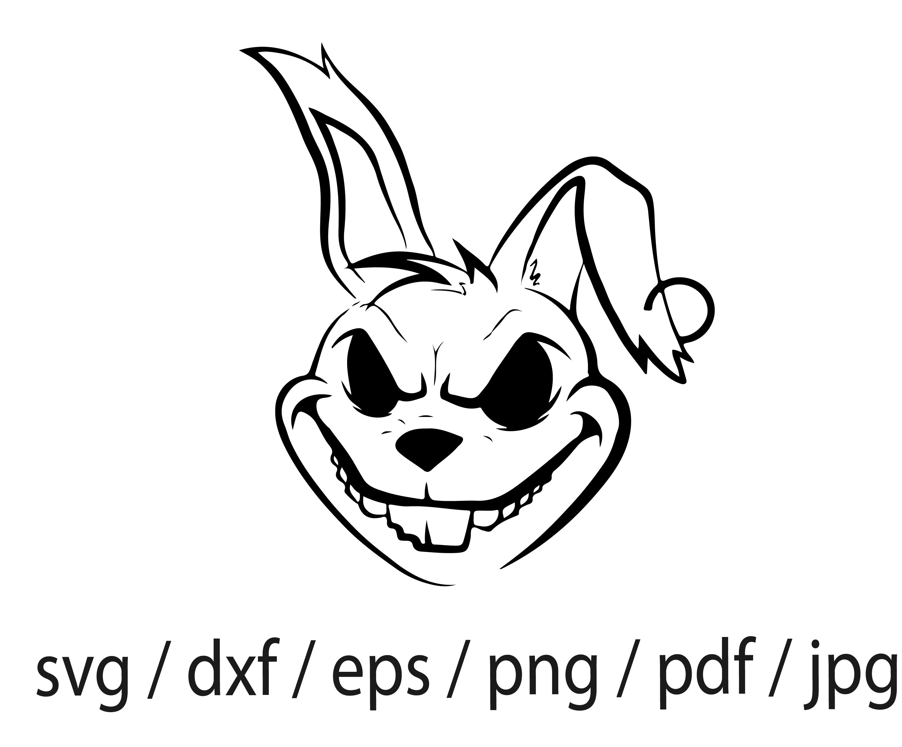 Evil White Rabbit Drawing