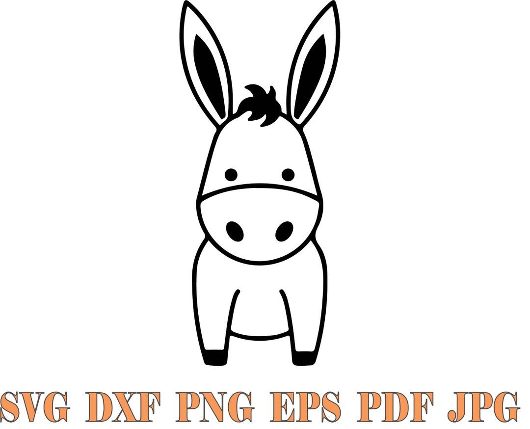 Cute Donkey Svg,animal Svg,donkey Eyes Svg,farm Animal Svg,baby Donkey ...