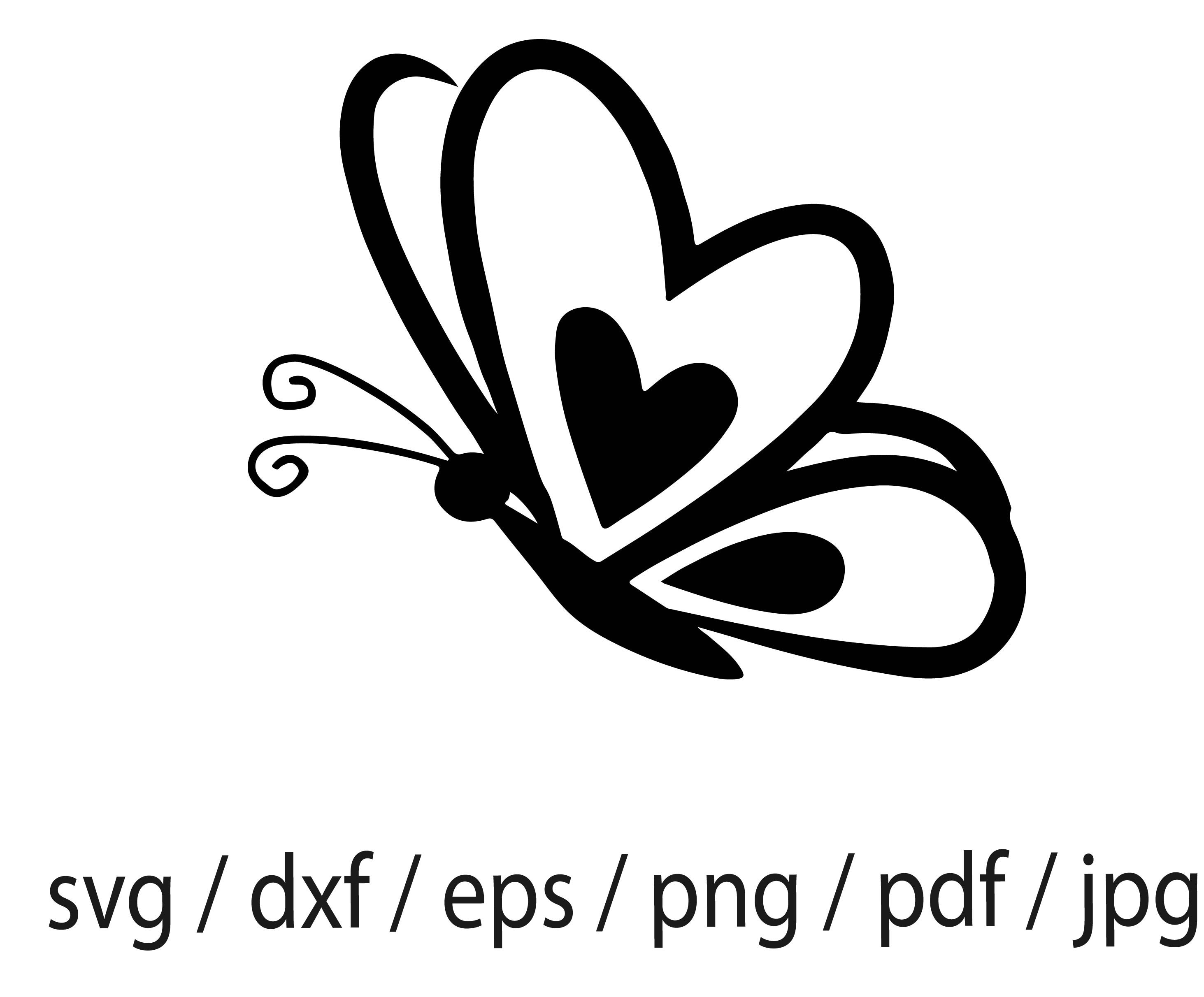 Butterfly SVG, Cricut, Silhouette, Butterfly, DXF, Png, Jpg, Pdf, Cut ...