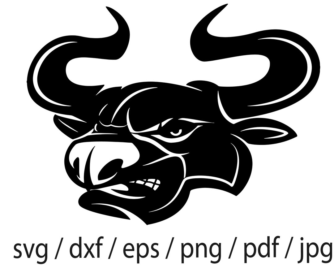Bull Head Svg, Png and Jpeg, Eps Files, Instant Download, Tattoo Files ...