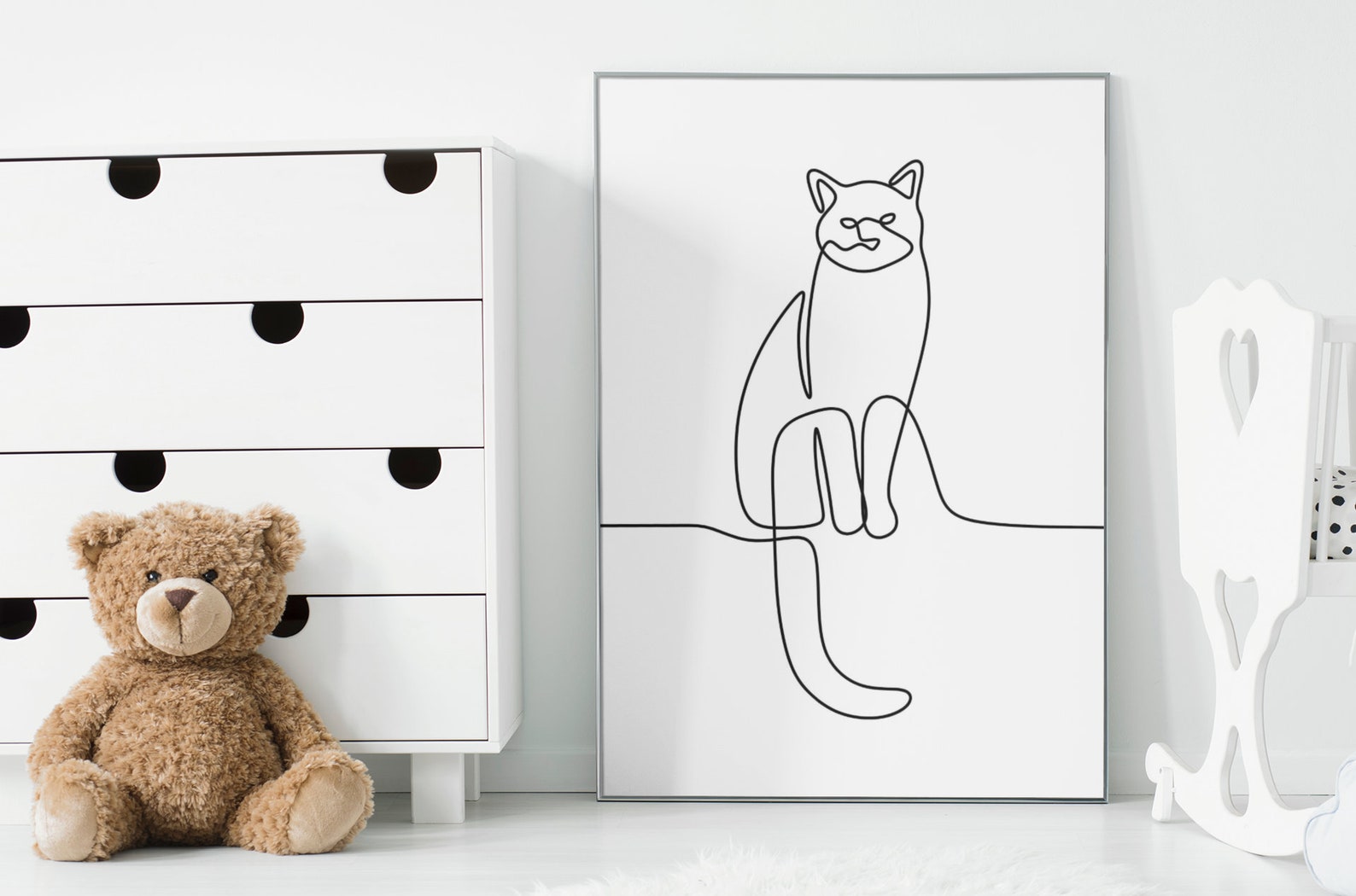 Cat Print Cat Stuff Cat Lover Gift Cat Nursery Cat Poster One - Etsy