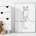 Cat Print Cat Stuff Cat Lover Gift Cat Nursery Cat Poster One - Etsy