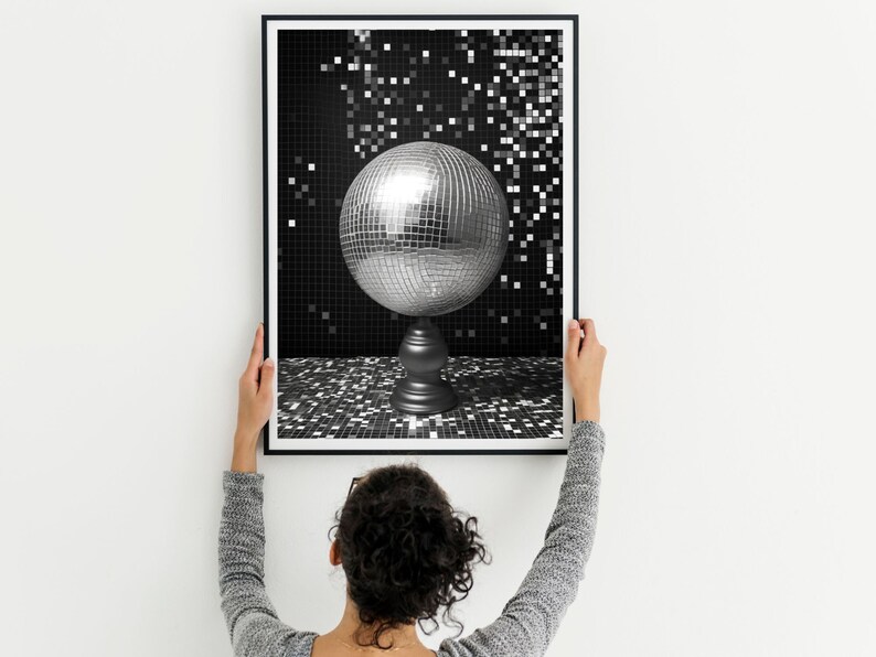 Disco Print Disco Ball Art Disco Ball Poster Disco Ball Print Disco ...